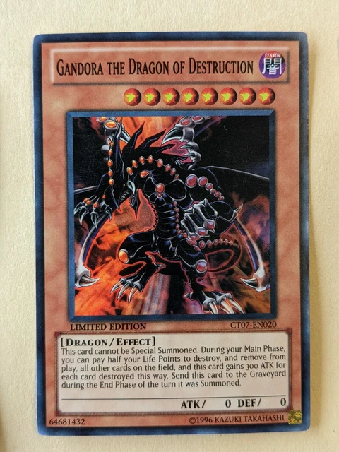 GANDORA THE DRAGON Of Destruction-Yugioh-Super Rare Limited Edition ...
