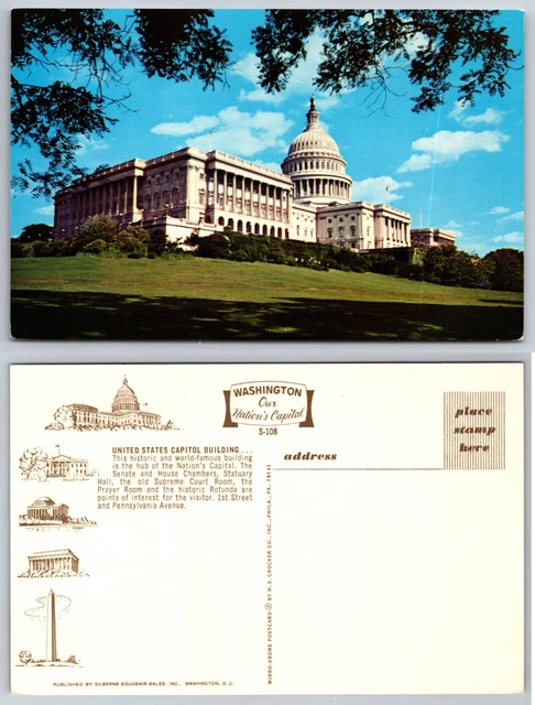 UNITED STATES CAPITOL Building Washington DC Postcard £1.80 - PicClick UK