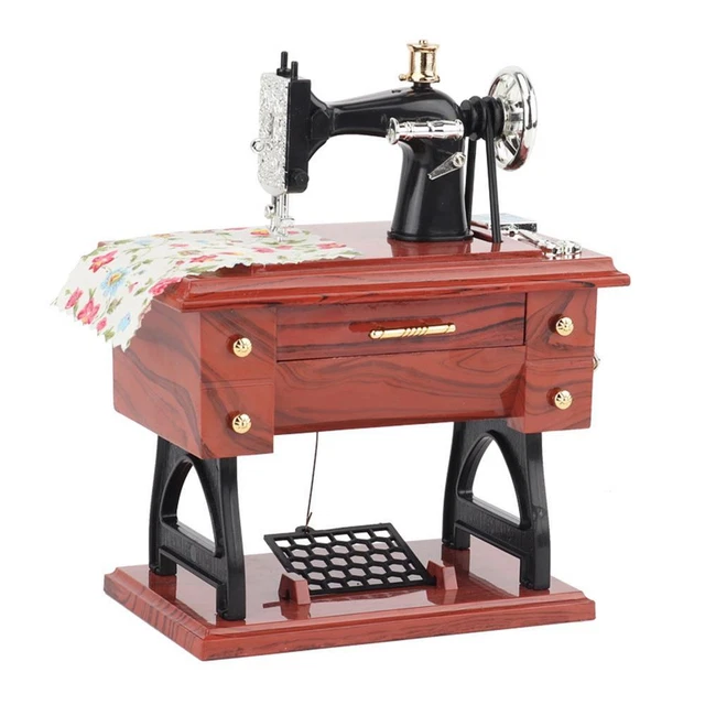 RETRO MUSIC BOX Vintage Sewing Machine Music Box Desktop Decoration ...