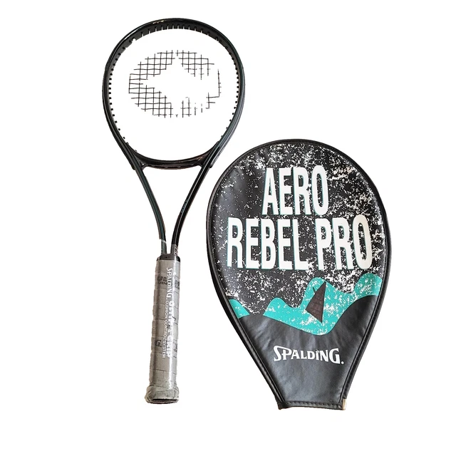 SPALDING AERO REBEL Pro Tennis Racquet Grip 4 5/8 Wide Body Shaft with ...