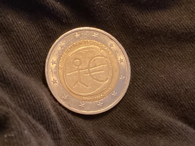 RARE 2 EURO Coins Stick Figure UEM 1999-2009 Federal Republic of ...