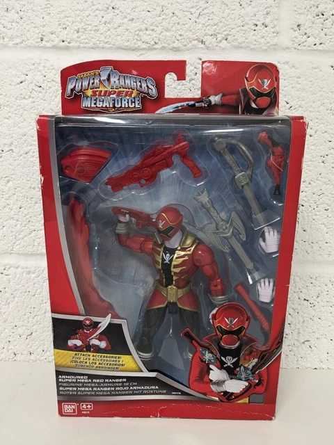 POWER RANGERS SUPER Megaforce Armoured Super Mega Red Ranger /w 10 ...