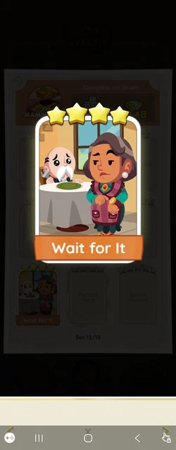 1X WAIT FOR It 4 Star 🌟 🌟 🌟 🌟 Sticker Monopoly_go [Set-12] £5.42 ...
