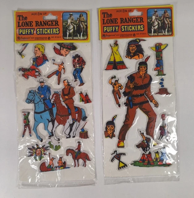 THE LONE RANGER Puffy Stickers Imperial Toy Corporation 1980 Sealed $50 ...