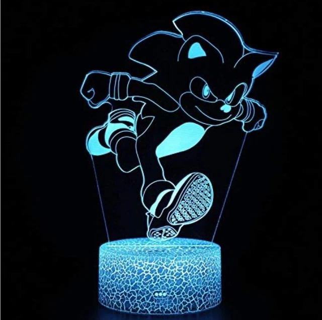 3D SONIC LED Night Light The Hedgehog Touch Table Desk Lamp Lights ...