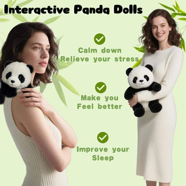 PANDA TEDDY,SOFT PLUSH Toy For Adults, Cuddly Panda Gifts HO For Stress ...