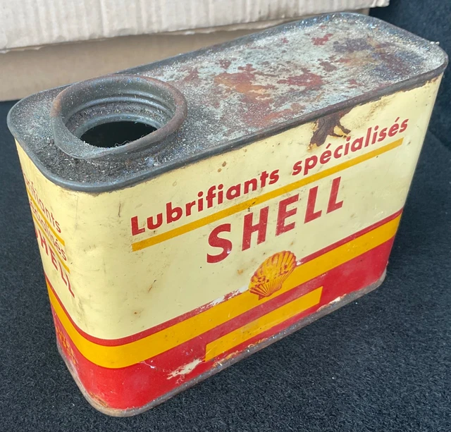 ANCIEN BIDON SHELL Lubrifiants Spécialisés Auto Moto Garage Bidon Old Oil Can EUR 40,00 ...