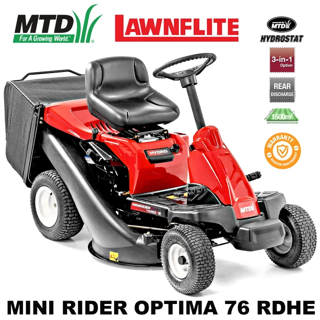 LAWNFLITE MTD RIDE On Mower Optima Mini Rider 76 RDHE 30in/76cm Cut ...