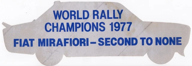 FIAT 131 ABARTH World Rally Champions 1977 Original Period Sticker ...