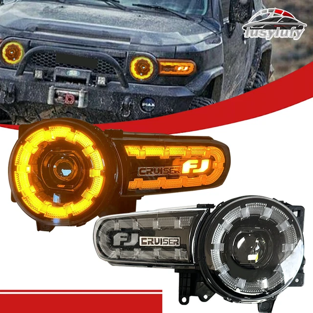 HEADLIGHTS LH+RH PAIR For 2007-2014 Toyota FJ Cruiser W/Sequential Turn ...