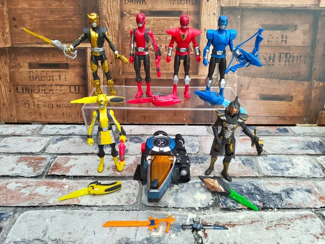 POWER RANGERS BEAST Morphers Action Figure Bundle with Weapons Keys and ...