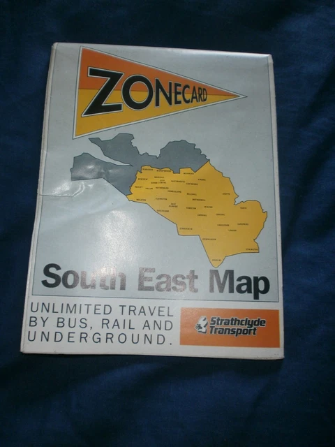 GLASGOW STRATHCLYDE BUS & Rail Map-South East Area 1989 £1.99 - PicClick UK