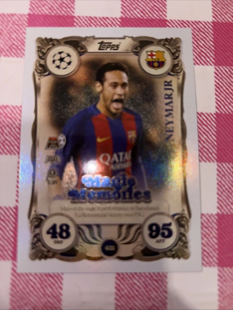 TOPPS MATCH ATTAX 2026 Magic Memories Neymar Jr Barcelona Champions ...