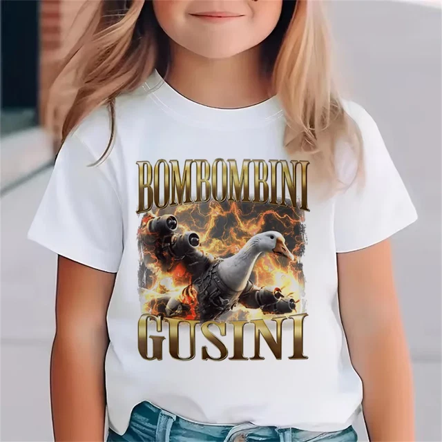 ITALIAN BRAINROT ANIMALS Kids Tung Tung Tung Sahur Short Sleeve Tops ...