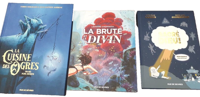 LOT 3 BD neuves 2024 - Sacré Dieu - Brute et Divin - Cuisine des Ogres ...