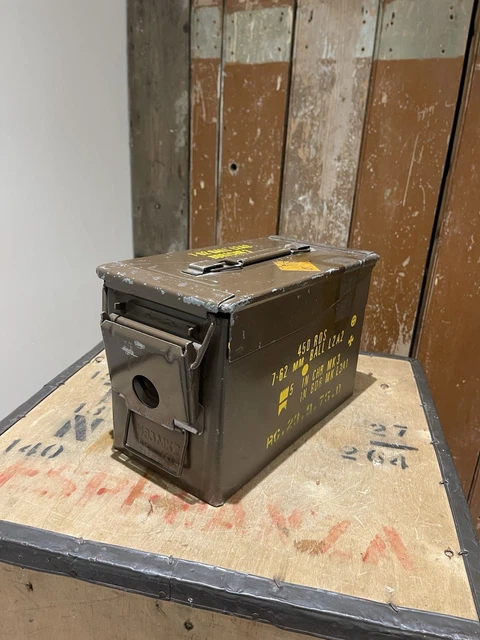 VINTAGE BRITISH MILITARY Ammunition Box 1970s Storage First Aid Fishing ...
