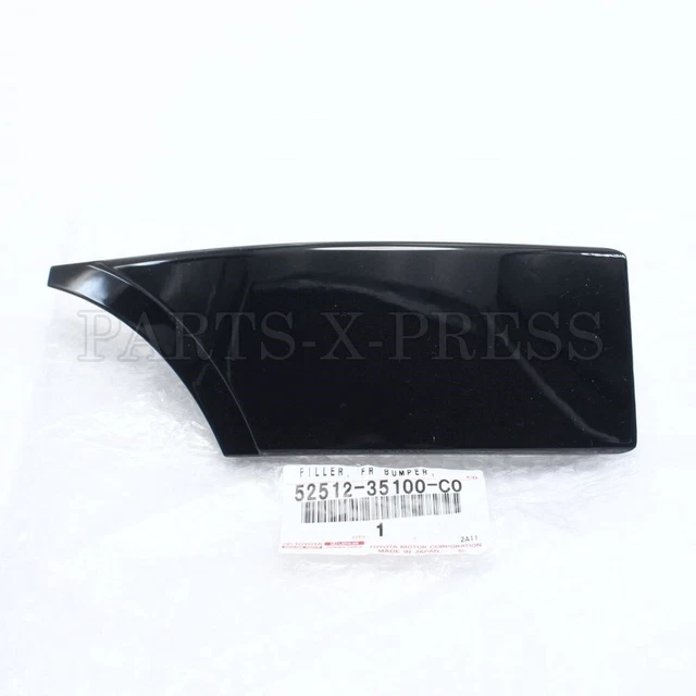 GENUINE OEM TOYOTA Front Bumper Cover Filler Black Trim Right Side ...