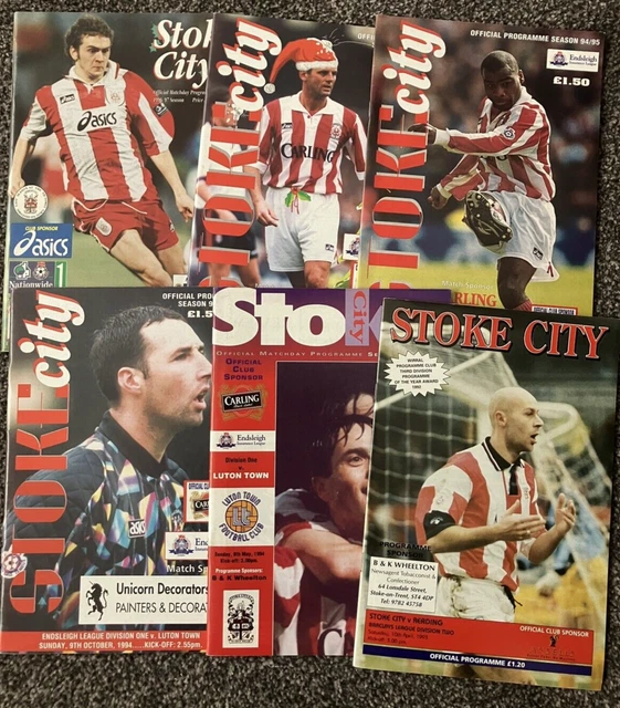 STOKE CITY PROGRAMMES 1990's - see description £2.25 - PicClick UK