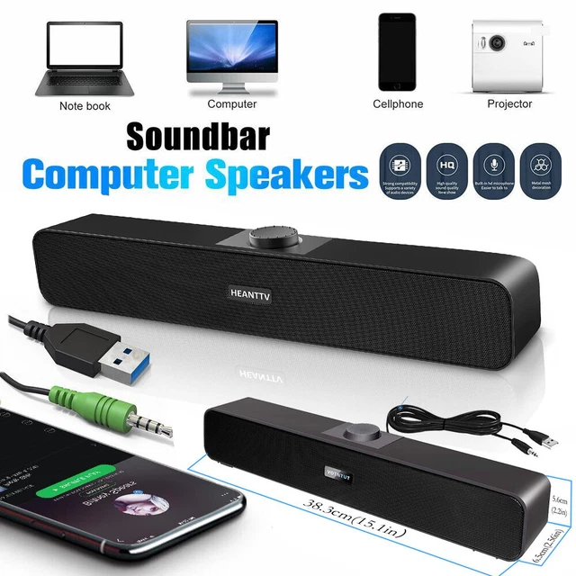 TV SOUNDBAR SUBWOOFER Speaker 360° surround standing sound Bluetooth 5. ...