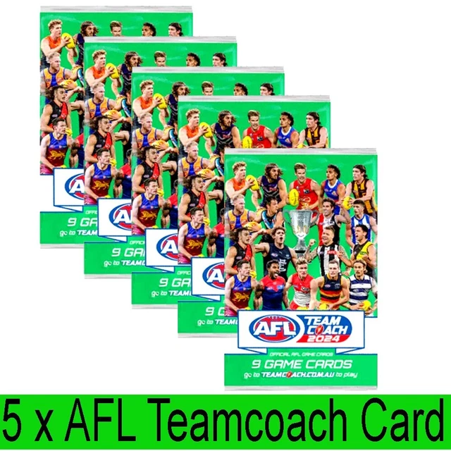2024 AFL TEAMCOACH TEAM COACH FOOTY TRADING CARDS SEALED Games 9 Card ...