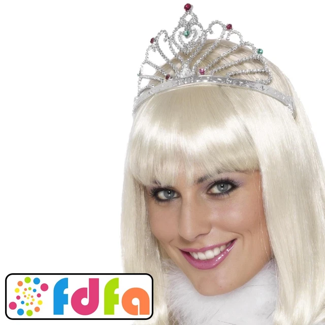SMIFFYS FAN TIARA Silver Fairytale Headband Adults Ladies Fancy Dress £ ...