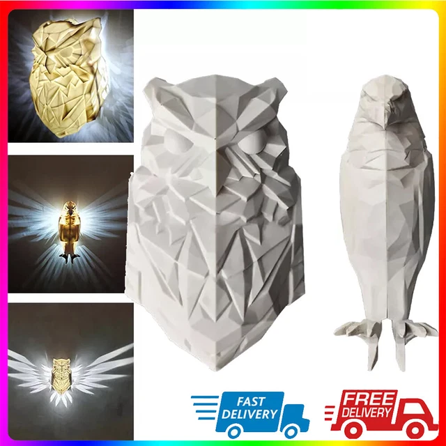 OWL EAGLE WALL Light 3D Printing LED Light Decor For Bedroom Living ...