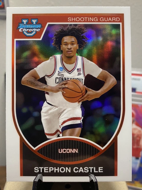 STEPHON CASTLE #07B-14 Refrattore 2024 Bowman U Cromato Ncaa Uconn ...