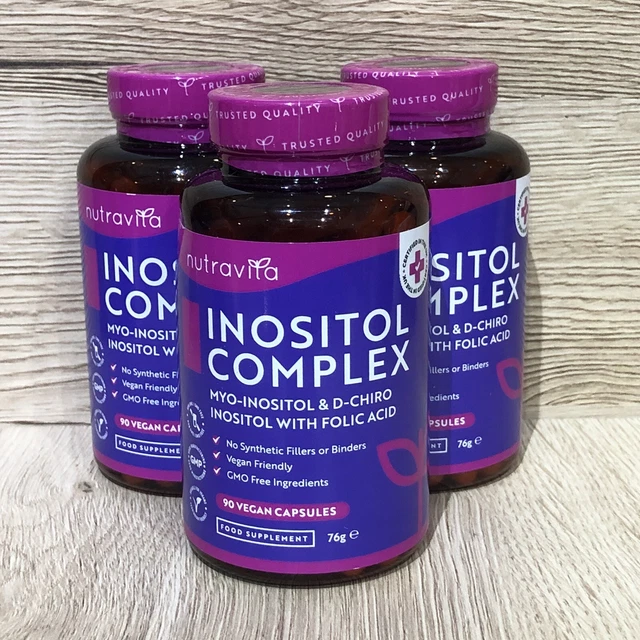 INOSITOL COMPLEX MYO-INOSITOL 2000mg D-Chiro 50mg with Folic Acid 90X3 BBE 07/25 £22.99 ...