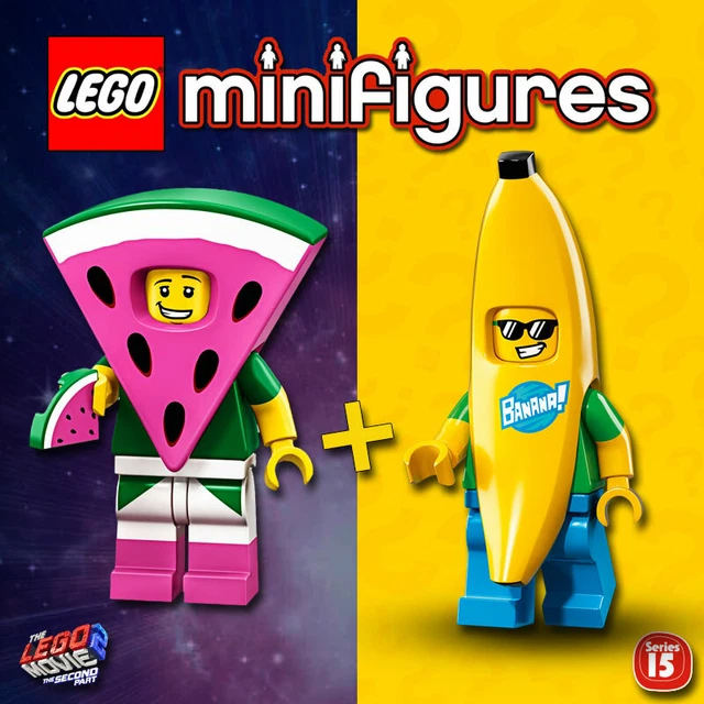 LEGO MINIFIGURES 71013, 71023 - Banana Guy + Watermelon Dude - 100% NEW ...