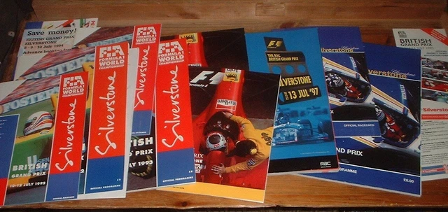 BRITISH GRAND PRIX 1990S F1 Silverstone Official Race Programme ...