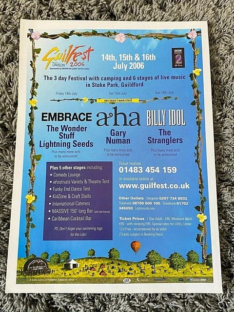 RARE ORIGINAL VINTAGE 2006 Guilfest Guildford Magazine Advert Ad ...