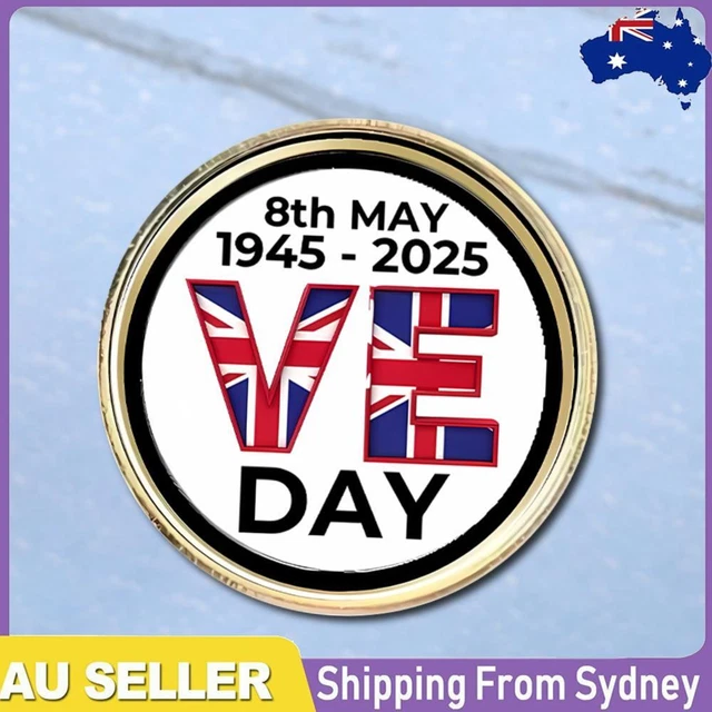 VE DAY 80TH Anniversary 1945-2025 Lapel Pin Badges 8th May VE Day ...