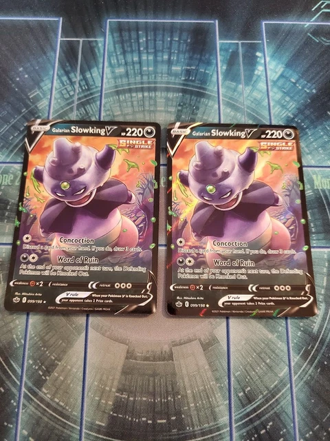 POKEMON - GALARIAN Slowking V 099/198 Ultra Rare Chilling Reign MP/NM ...