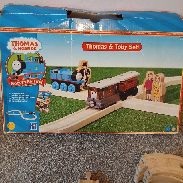 THOMAS AND FRIENDS Wooden Train Set Thomas And Toby Set Approx 25 Piece ...