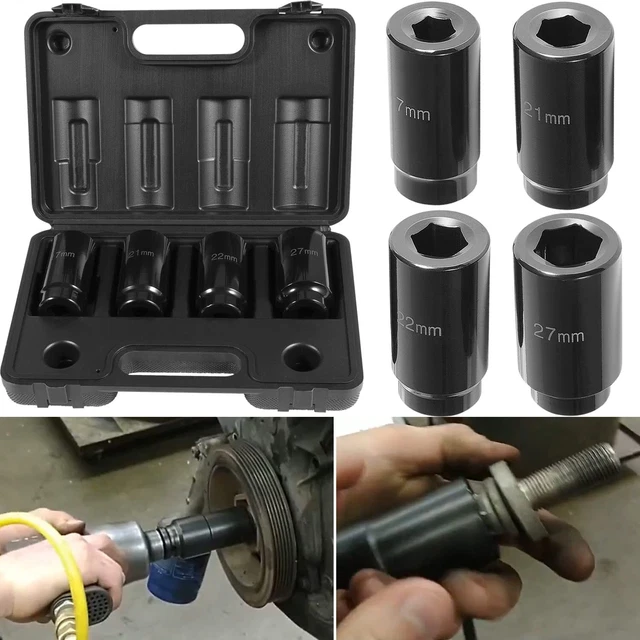 17MM 21MM 22M 27MM Harmonic Balancer Socket Set, Crank Bolt Socket ...