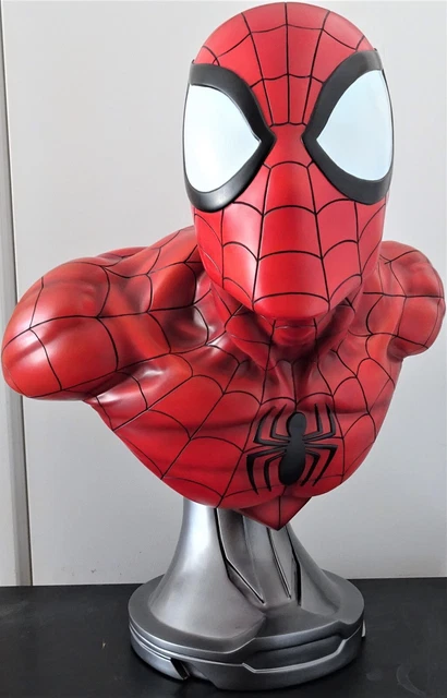 MARVEL SIDESHOW SPIDER-MAN life-size bust figure statue Avengers X-Men ...