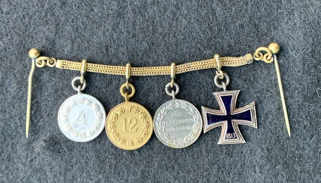 RARE ORIGINAL WW2 German Iron Cross, Long Service, Miniature Chain £130 ...