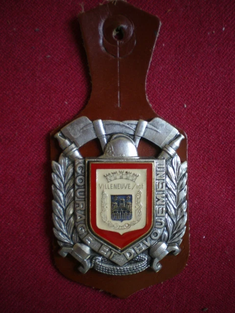 INSIGNE DE POMPIERS pucelle Sapeurs pompiers de Villeneuve sur lot (47S ...