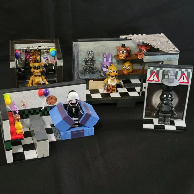 Five Nights At Freddys Mcfarlane Toys Lot Of 4 Fnaf Construction Sets W