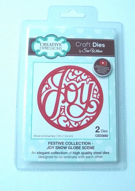 CREATIVE EXPRESSIONS DIES Festive Collection Joy Snow Globe Scene ...