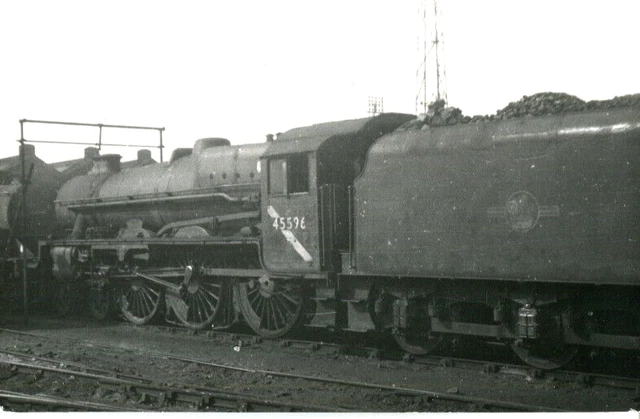 RAILWAY PHOTO BR Jubilee Class No 45596 BAHAMAS Stockport Edgeley MPD £ ...