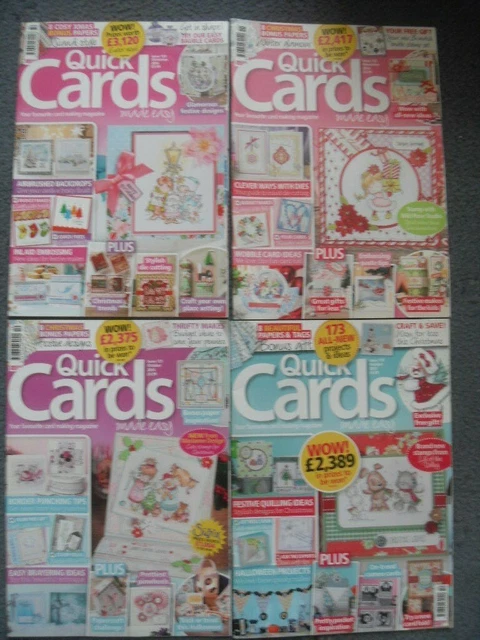 4 X Quick Cards Made Easy Magazine Bundle L171 £2.99 - PicClick UK