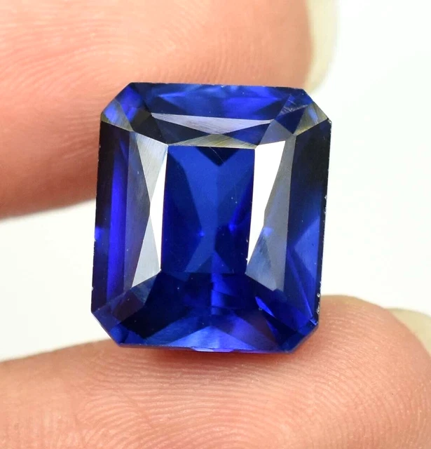 NATURALE 13.15 KT Blu Acceso Ceylon Zaffiro Radiant Taglio Sfuso Gemma ...