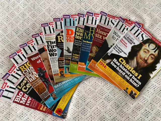 BBC HISTORY MAGAZINE Bundle 2014 January - December + Christmas Edition ...
