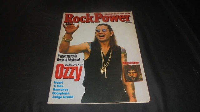 ROCK POWER N.6/1991 ozzy heart t-rex ramones scorpions tesla slayer EUR ...