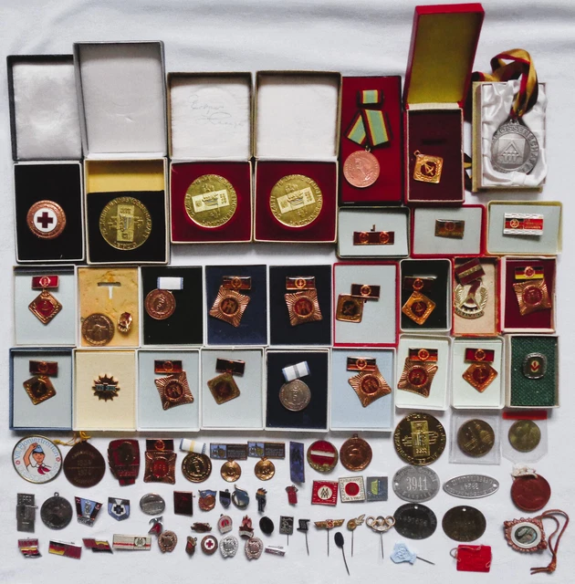 KONVOLUT DDR ORDEN Abzeichen Medaille Pin MdI Stasi Banner FDJ JP ...