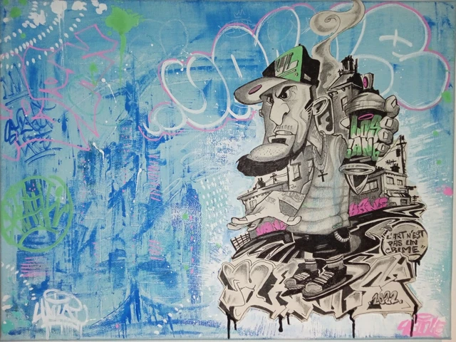 TABLEAU , STREET art, graffiti ,oeuvre unique signée YanLe EUR 85,00 ...