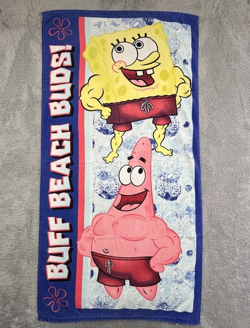 NICKELODEON, SPONGEBOB PATRICK Star Beach Towel BUFF BEACH BUDS VTG ...
