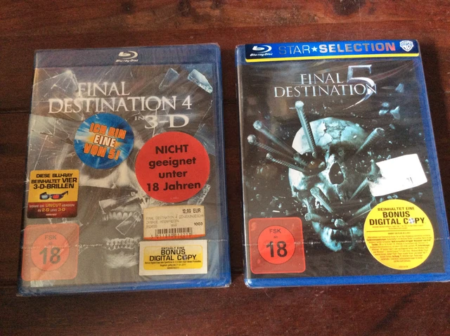 FINAL DESTINATION 4 ( 3D) + Final Destination 5 [2 Blu ray] FSK18 NEU ...