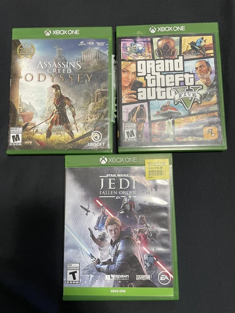 XBOX ONE USED GAMES-GTA V, Assassins Creed Odyssey, Star Wars Jedi ...